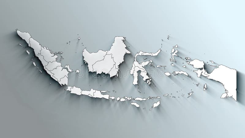 Modern White Map of Indonesia with Provinces Stock Footage - Video of ...