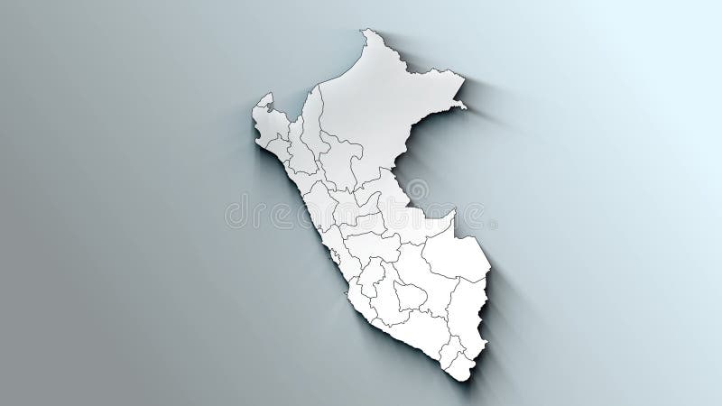 Modern White Map of Peru with Regions Stock Video - Video of graphic ...