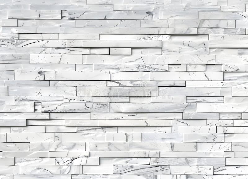 Modern White Marble Brick Wall Texture Background Stock Illustration ...