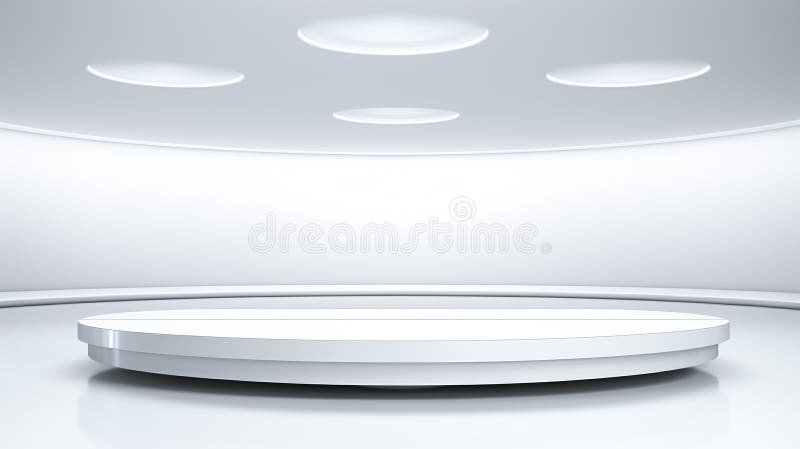 Modern Podium for Product Display with Sleek Design and Overhead ...