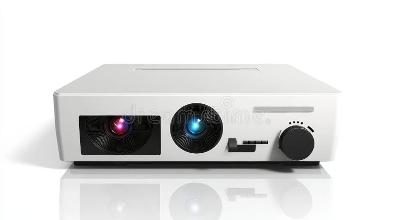 Modern White Projector with Sleek Design and Bright LEDs a Modern White ...