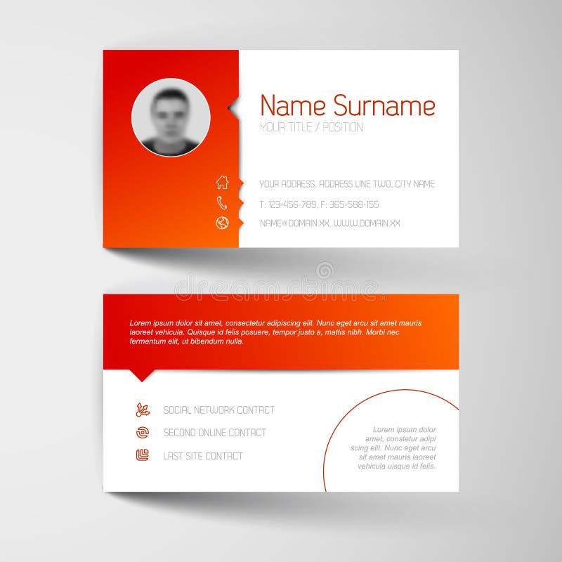 Red Triangle Corporate Business Card, Name Card Template ,horizontal ...