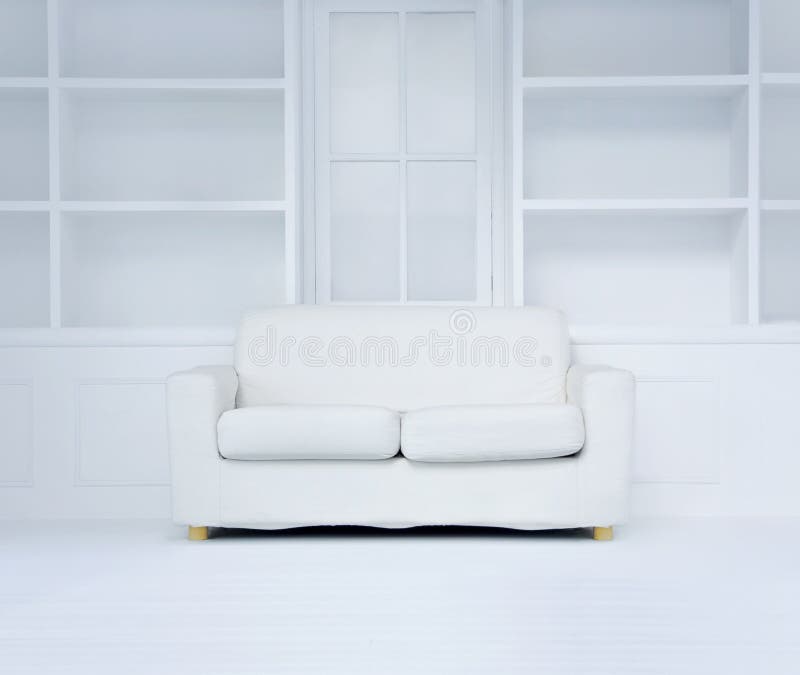 Modern white room stock photo. Image of furniture, apartment - 19560040