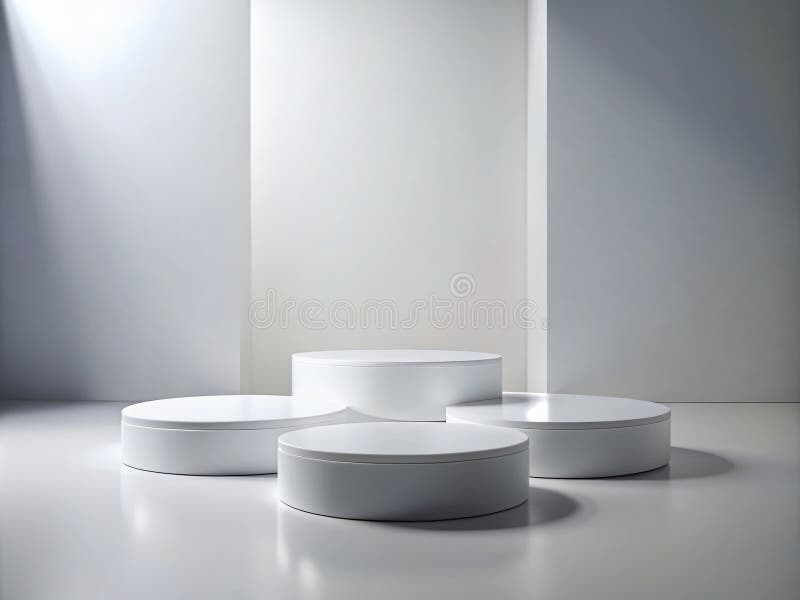 Modern White Round Display Podium a Versatile 3D Model for Product ...