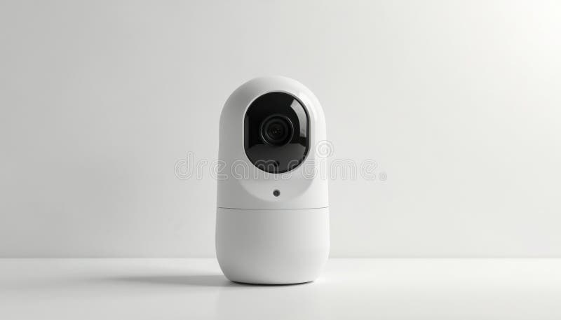 Modern White Security Camera with Sleek Minimalist Design. Wireless ...