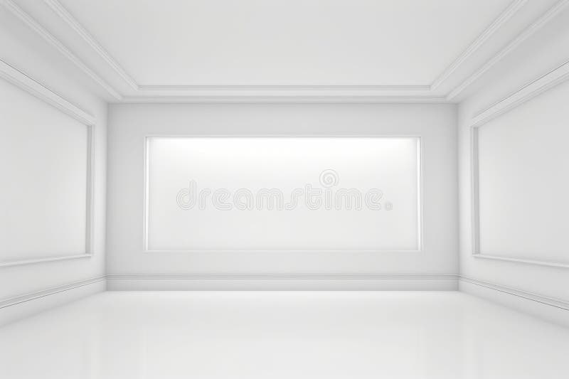 Modern White Space Gallery Template for Interior Design. Generative AI ...