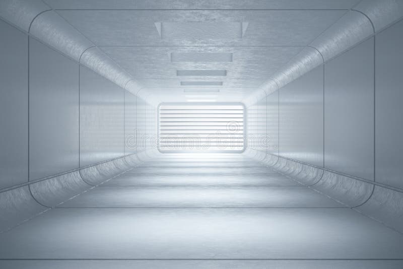 Modern White Spaceship Interior with Lattice Stock Illustration ...