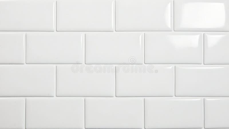Modern White Subway Tile Wall with Glossy Finish and Even Grout Lines ...