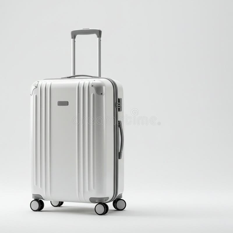 A White Suitcase with an Apple Logo on it. Generative AI Image. Stock ...