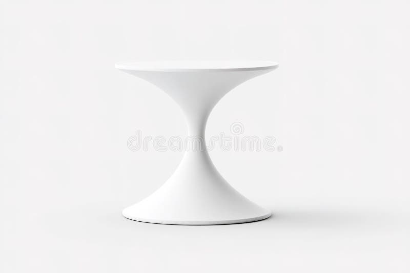 Modern White Table Designed with a Sleek Hourglass Form, Perfect for ...