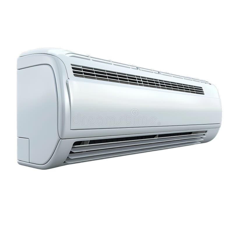 Modern White Wall Mounted Air Conditioner on Transparent Background ...