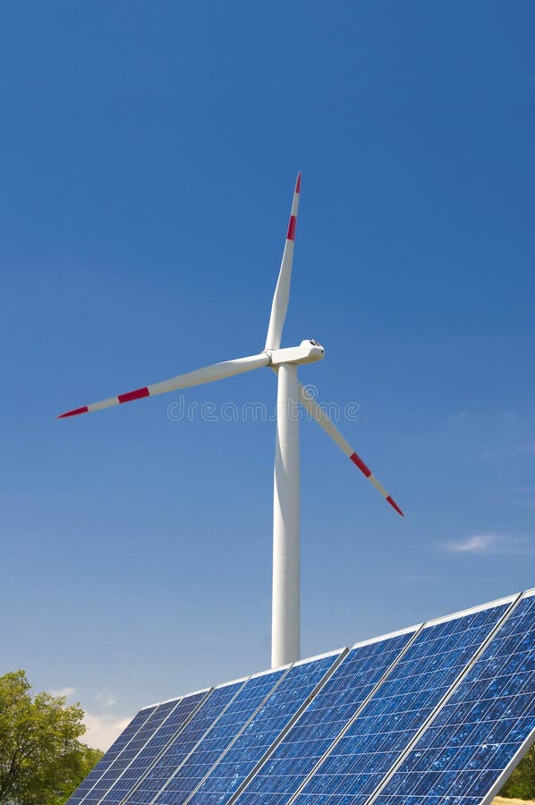 Wind energy,white turbine stock image. Image of rotate - 25503335