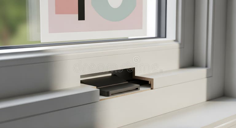 Modern White Window Frame with a Sleek, Integrated Ventilation or ...