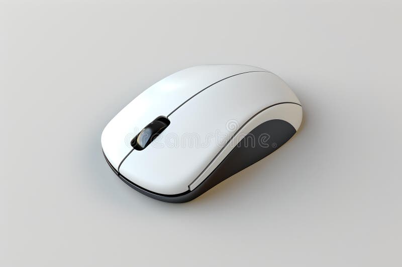 Sleek White Wireless Mouse Isolated on Clean Background. Modern ...