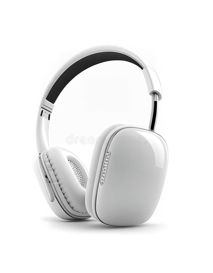 Modern White Wireless Head Phone Isolated on White Background, Created ...