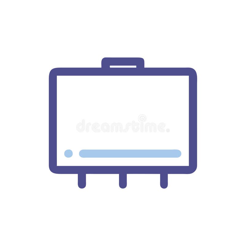 Modern Whiteboard Icon for Meetings Stock Photo - Illustration of ...