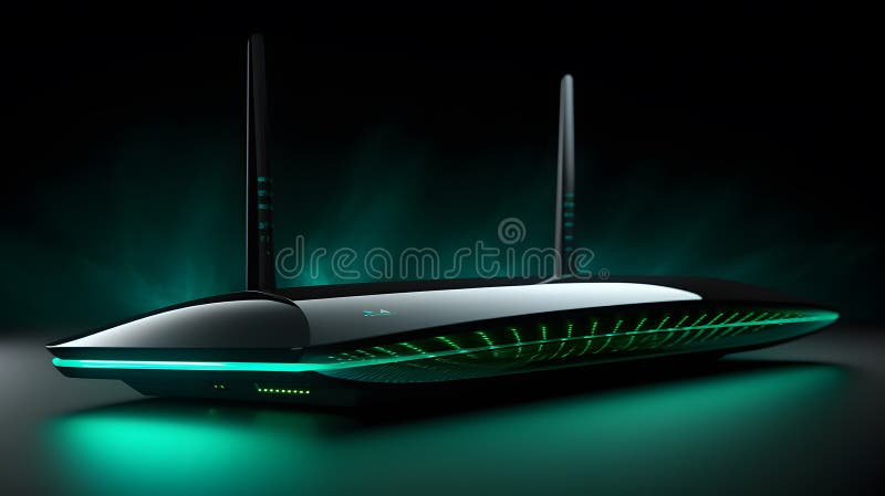 Modern Wi-fi Router. Neural Network AI Generated Stock Image - Image of ...