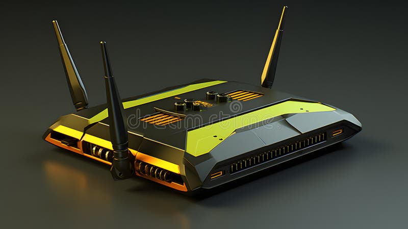 Modern Wi-fi Router. Neural Network AI Generated Stock Photo - Image of ...