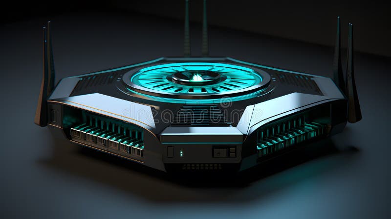 Modern Wi-fi Router. Neural Network AI Generated Stock Image - Image of ...