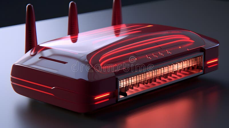 Modern Wi-fi Router. Neural Network AI Generated Stock Image - Image of ...