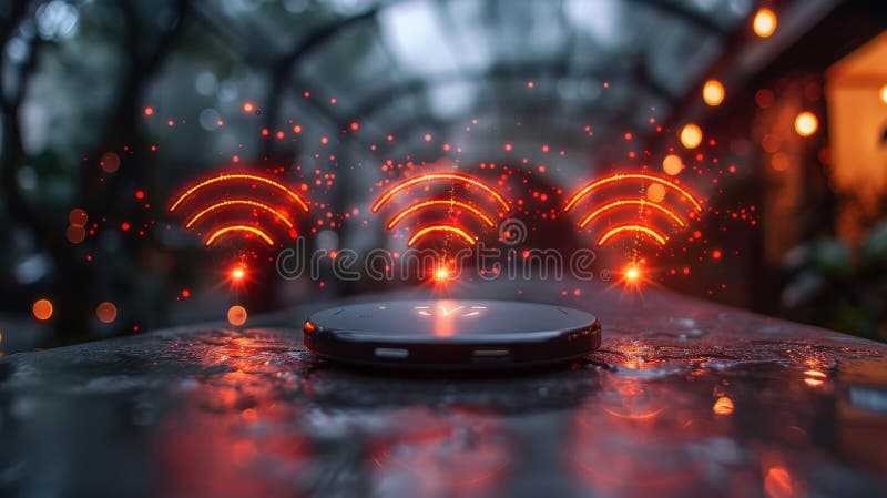 Modern Wifi Router with a Speedometer. Internet Speed Stock Image ...