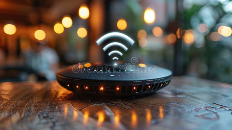 Modern Wifi Router with a Speedometer. Internet Speed Stock Image ...