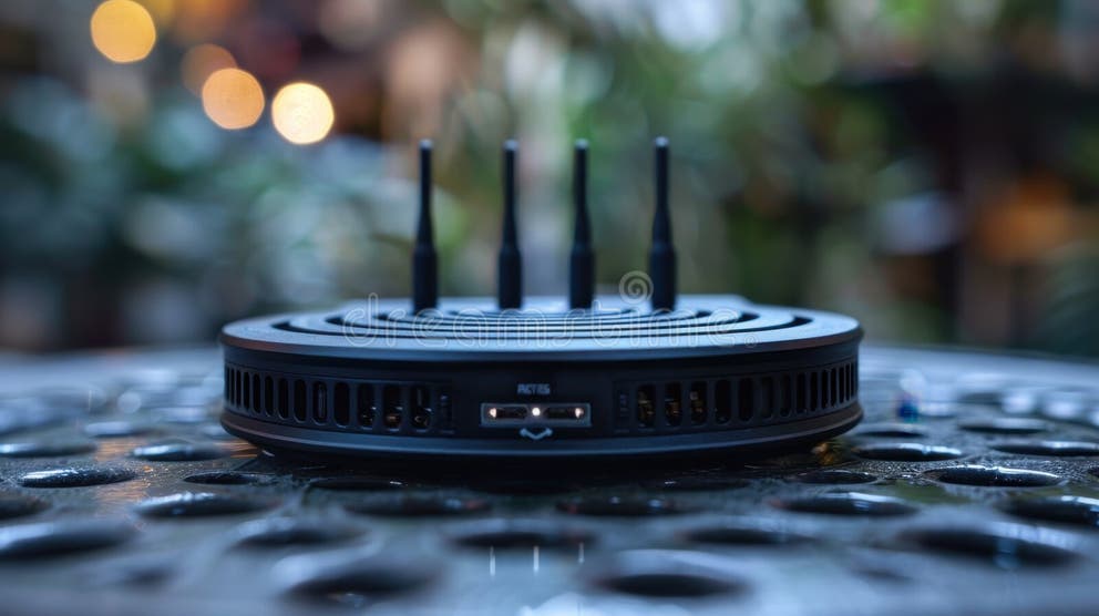 A Modern WiFi Router is on the Table. High-speed Internet Using Wi-Fi ...