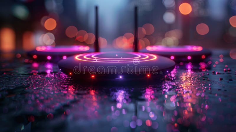 Modern Wifi Router with a Speedometer. Internet Speed Stock Image ...