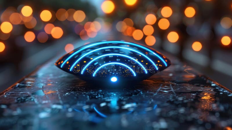 Modern Wifi Router with a Speedometer. Internet Speed Stock Image ...
