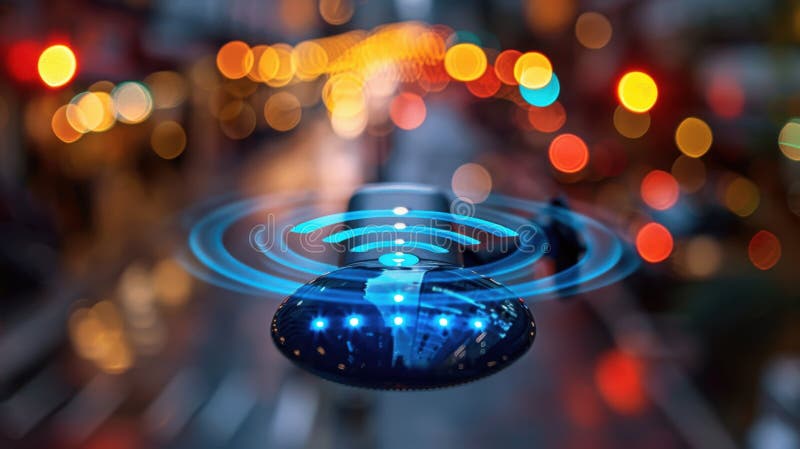 Modern Wifi Router with a Speedometer. Internet Speed Stock Image ...