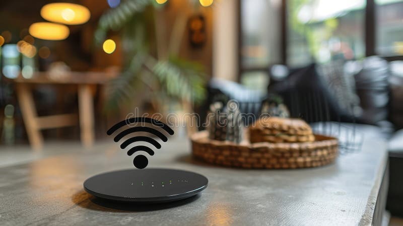 A Modern WiFi Router is on the Table. High-speed Internet Using Wi-Fi ...