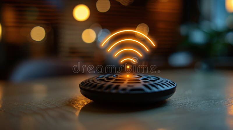 A Modern WiFi Router is on the Table. High-speed Internet Using Wi-Fi ...