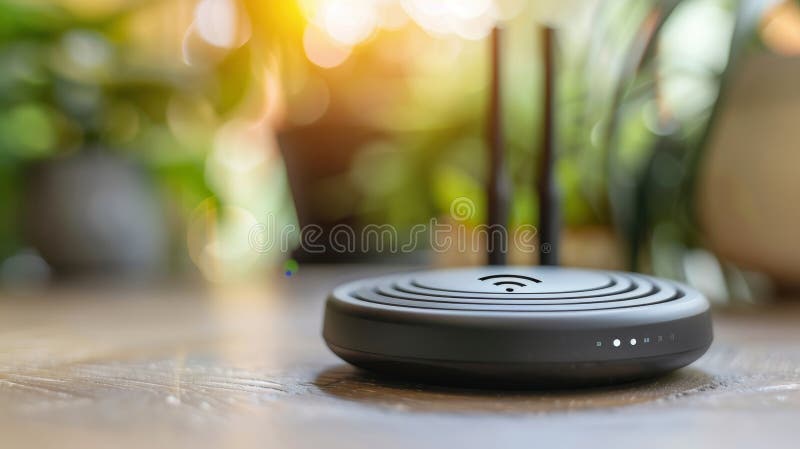 A Modern WiFi Router is on the Table. High-speed Internet Using Wi-Fi ...