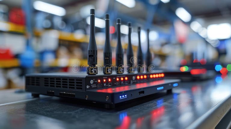 A Modern WiFi Router is on the Table. High-speed Internet Using Wi-Fi ...