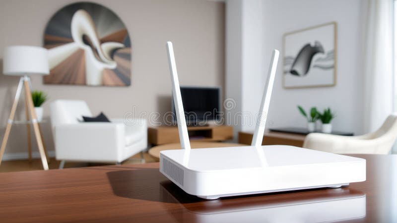Modern WiFi Router, Wireless Internet Stock Illustration - Illustration ...