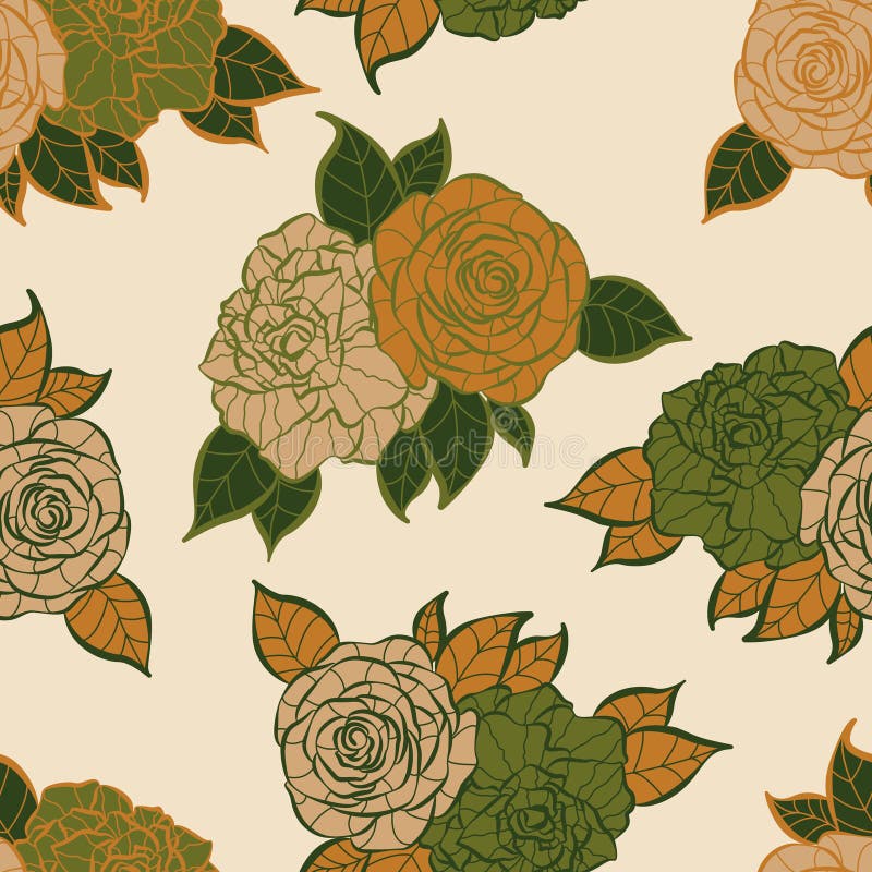 Modern Wild Flowers Seamless Pattern Design. Seamless Pattern with ...