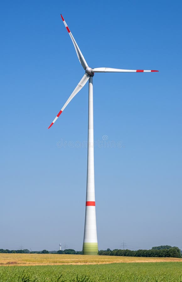 Modern wind turbine stock photo. Image of global, innovation - 305137134