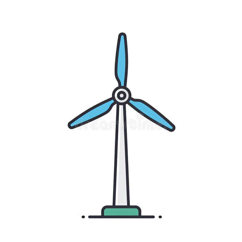 Modern Wind Turbine with Three Rotating Blades Generating Clean ...