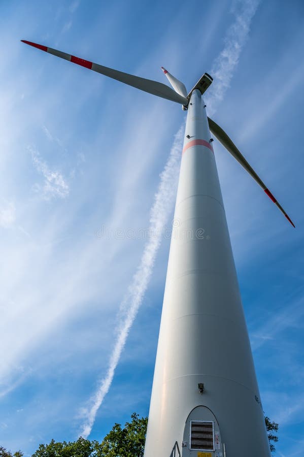 Modern Wind Turbine, View from Low Angle during Daylight Stock Image ...