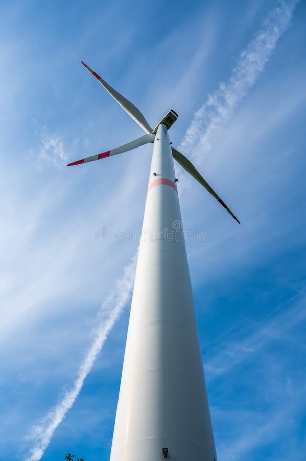 Modern Wind Turbine, View from Low Angle during Daylight Stock Photo ...