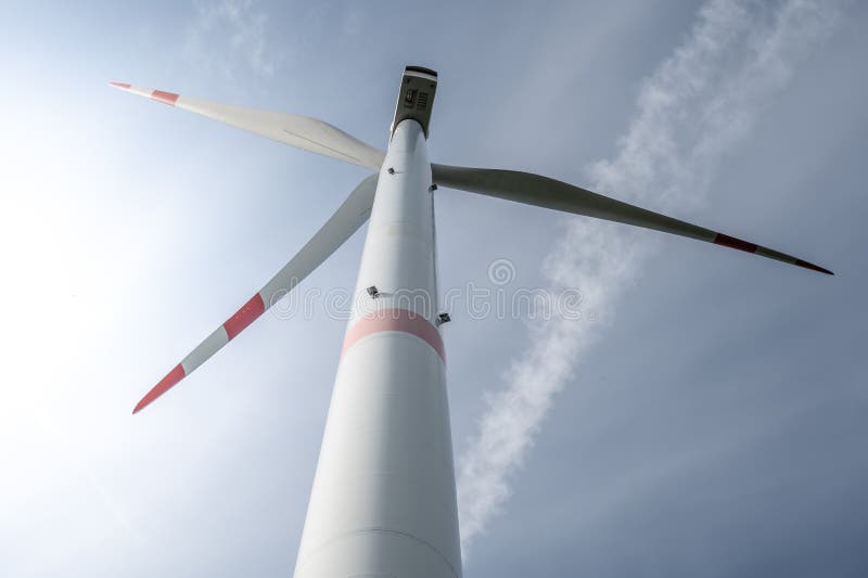 Modern Wind Turbine, View from Low Angle during Daylight Stock Photo ...