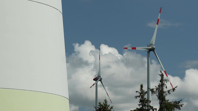 Modern Wind Turbines in Front of a Fast Moving Cloudscape Stock Footage ...