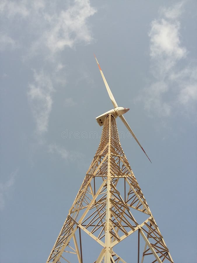 Top View Of Modern Windmill Stock Image - Image of environment, natural ...