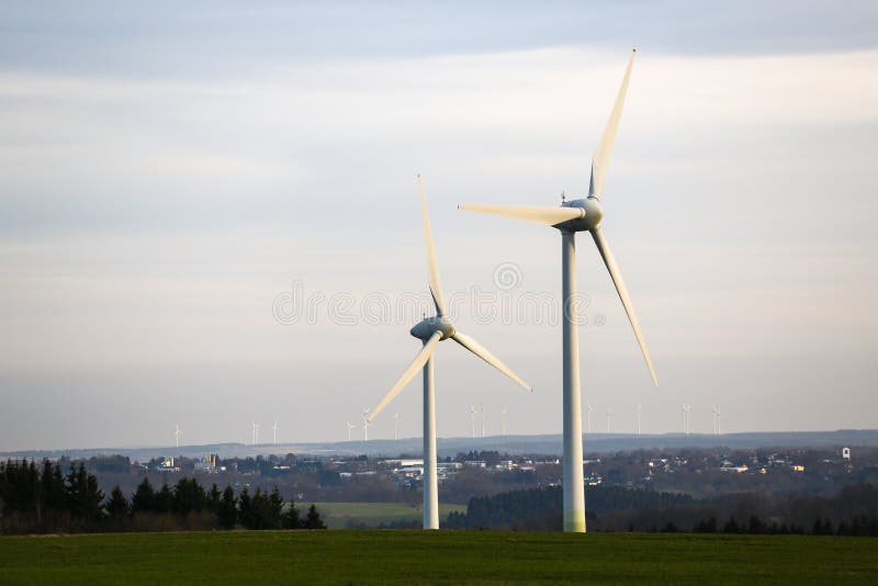 Modern windmill plant stock image. Image of plant, simmerath - 89592611