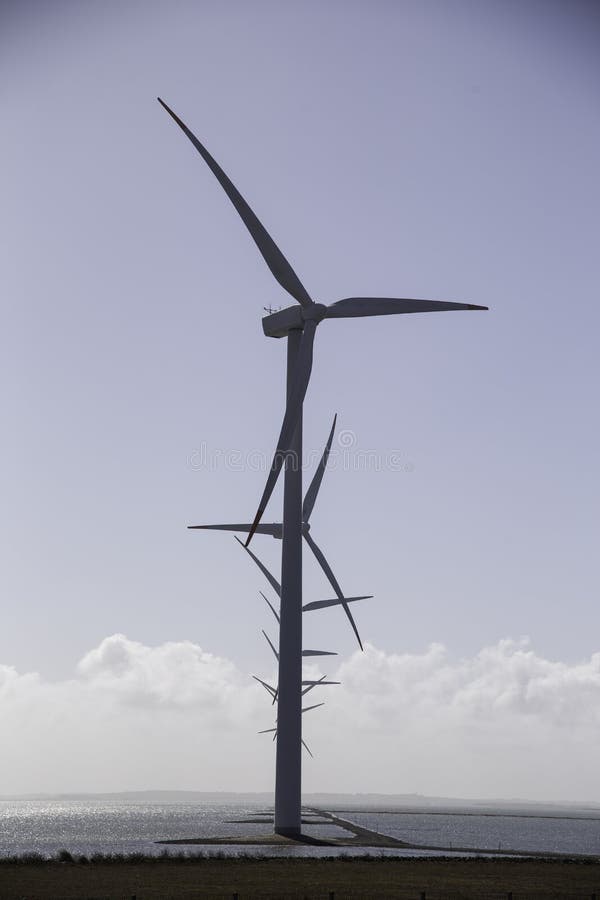 The modern windmills stock photo. Image of landscape - 180267518