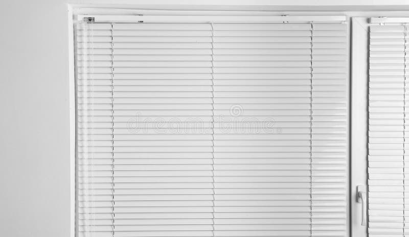Modern Window with Closed Stylish Blinds Stock Image - Image of blind ...