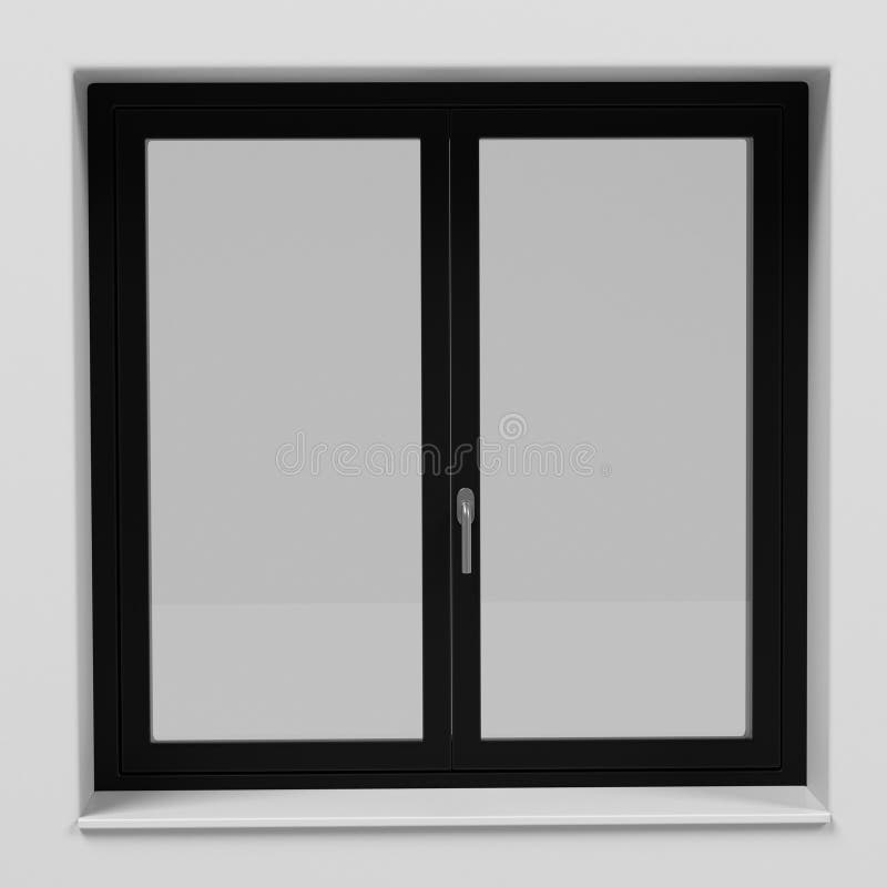 Modern window stock illustration. Illustration of render - 70607345