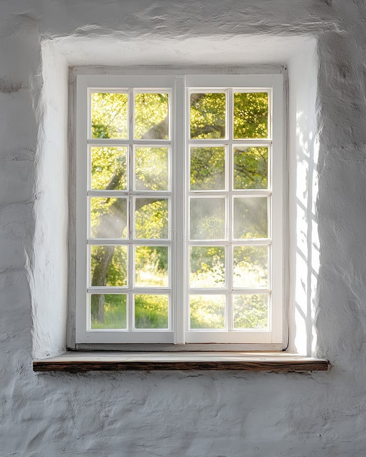 A Modern Window with a View of a Lush Green Forest. Perfect for ...