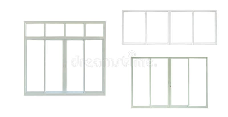 Modern Windows Frame Design Set Isolated on White Stock Photo - Image ...