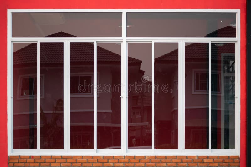 Modern Windows Frame Outside the House Stock Image - Image of colorful ...
